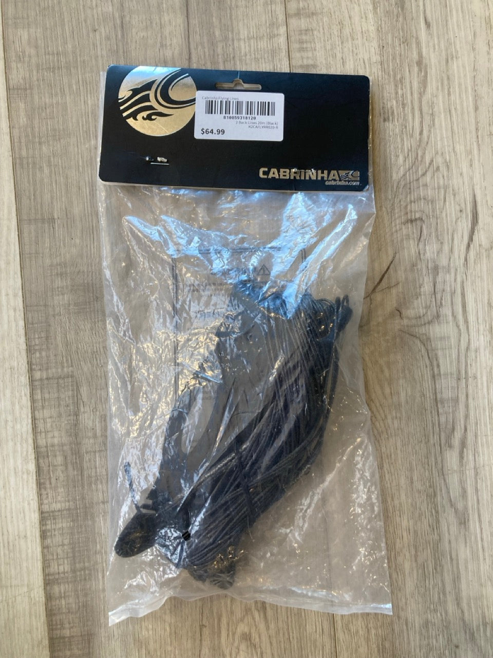 Cabrinha 2 Back Lines 20m (Black) USED – Green Hat Kiteboarding